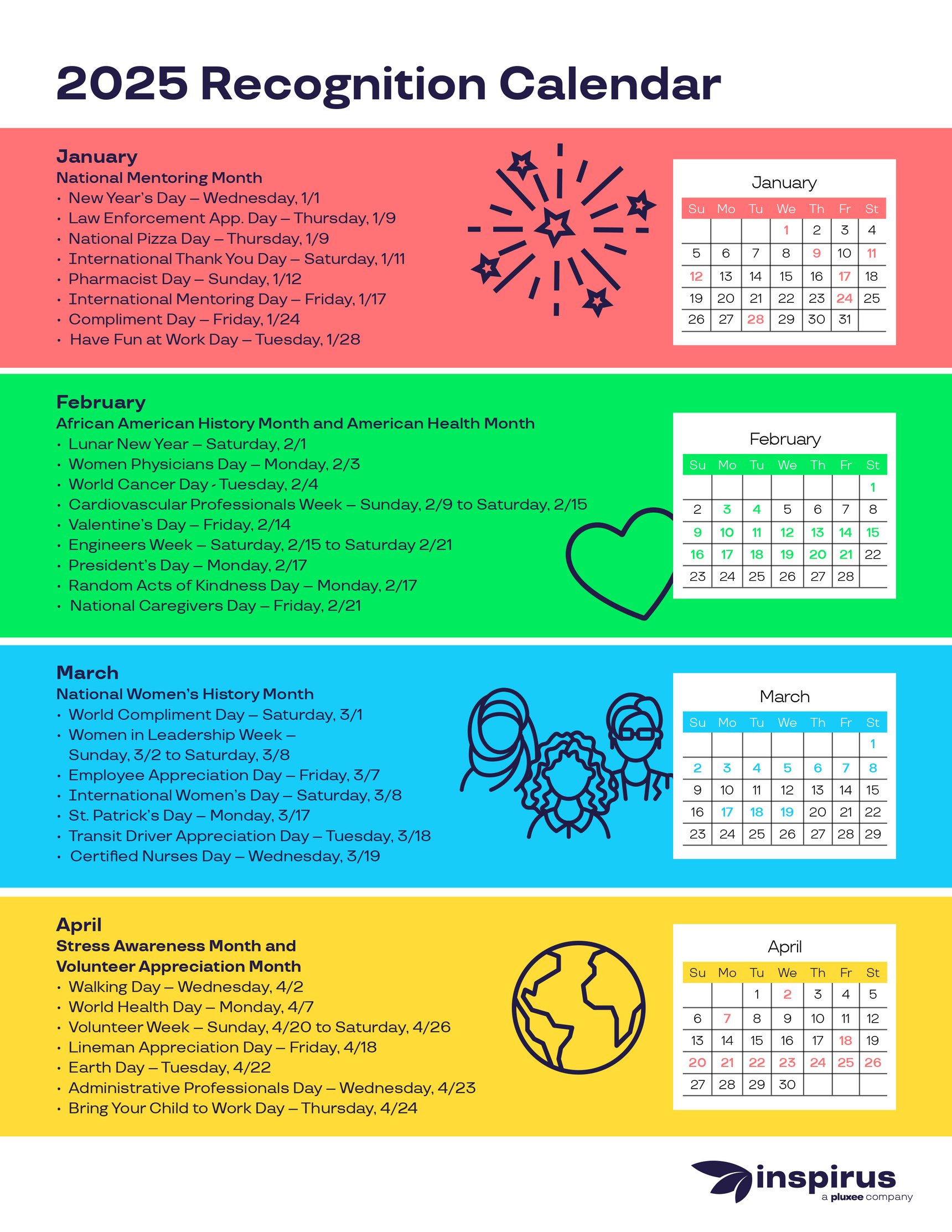 2025 Recognition Calendar