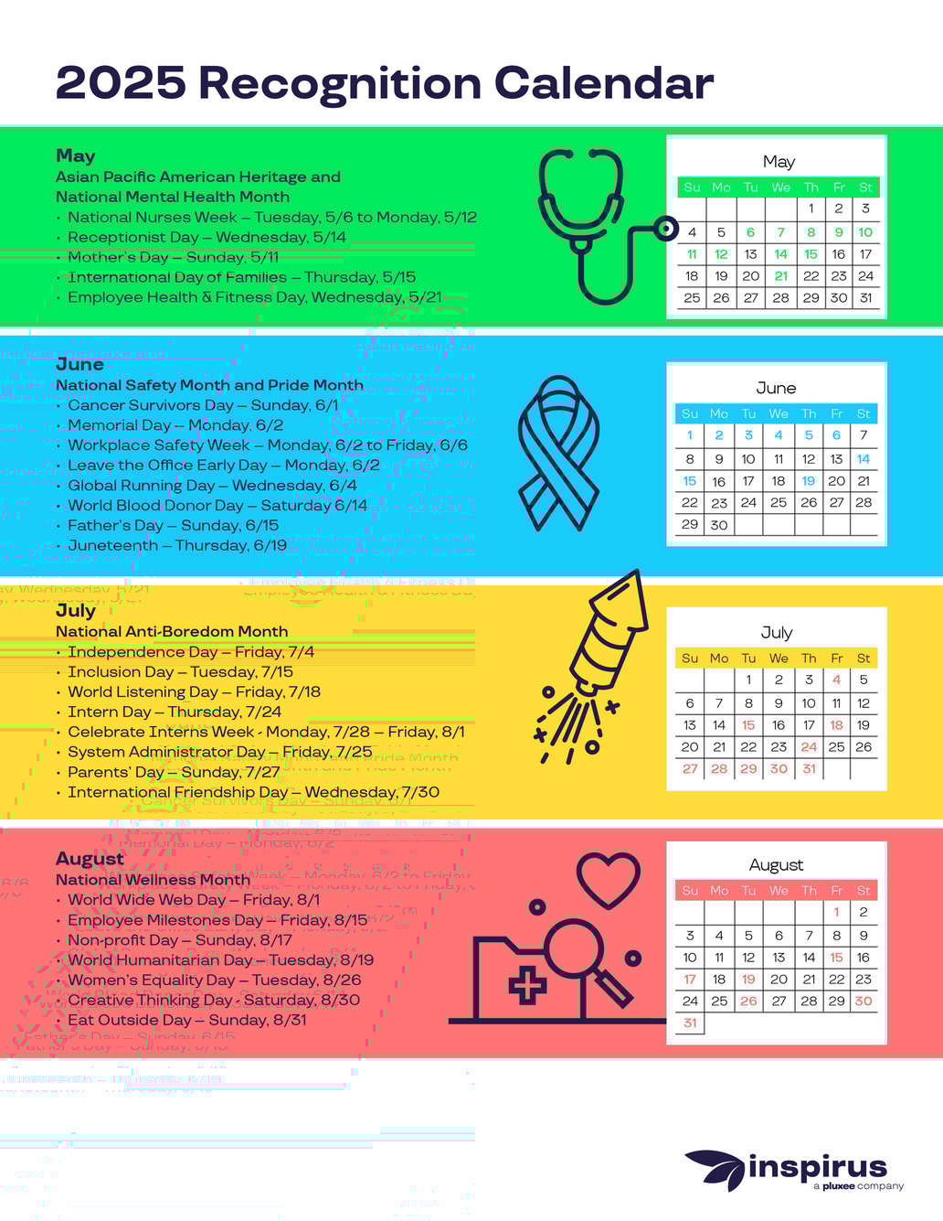 2025 Recognition Calendar