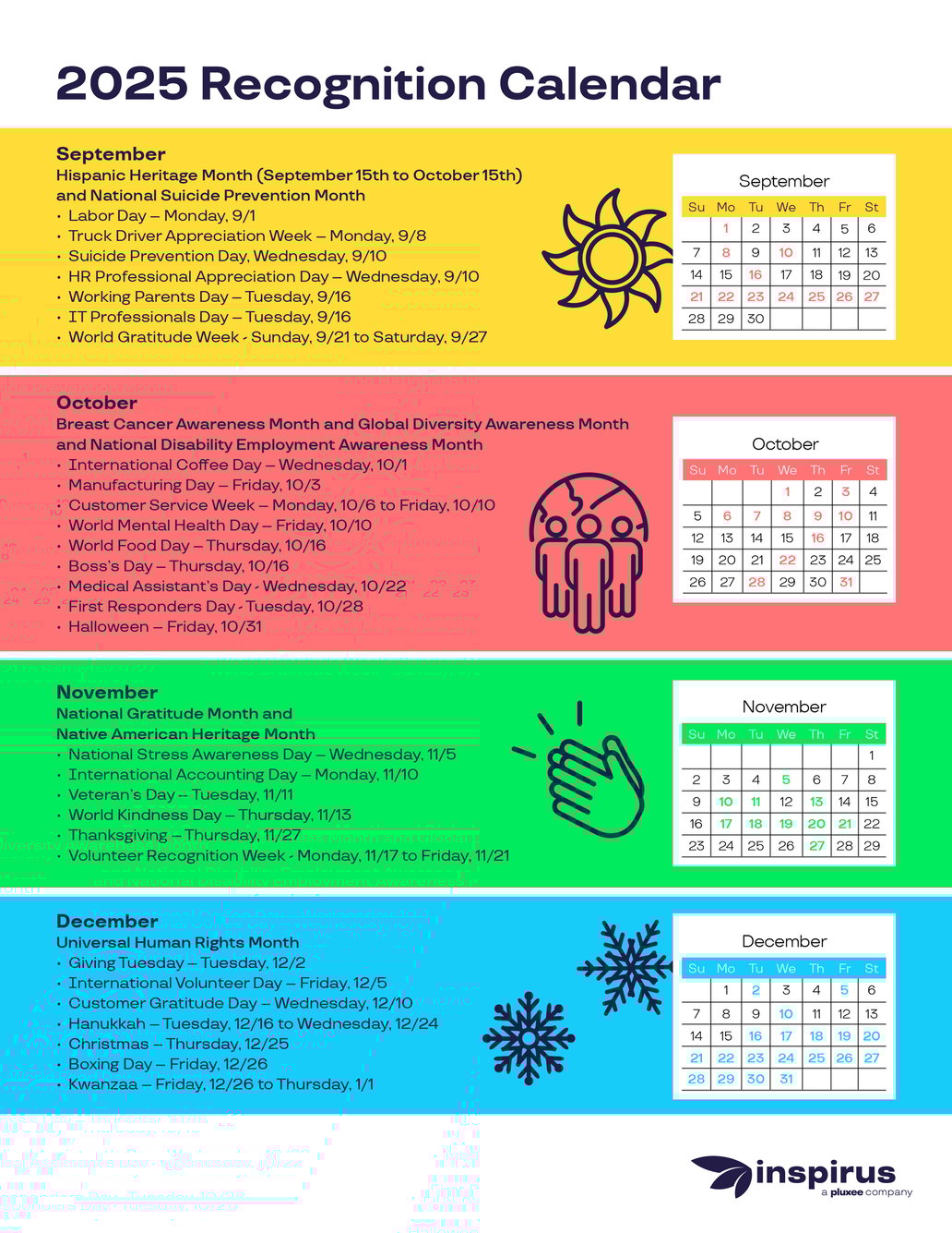 2025 Recognition Calendar