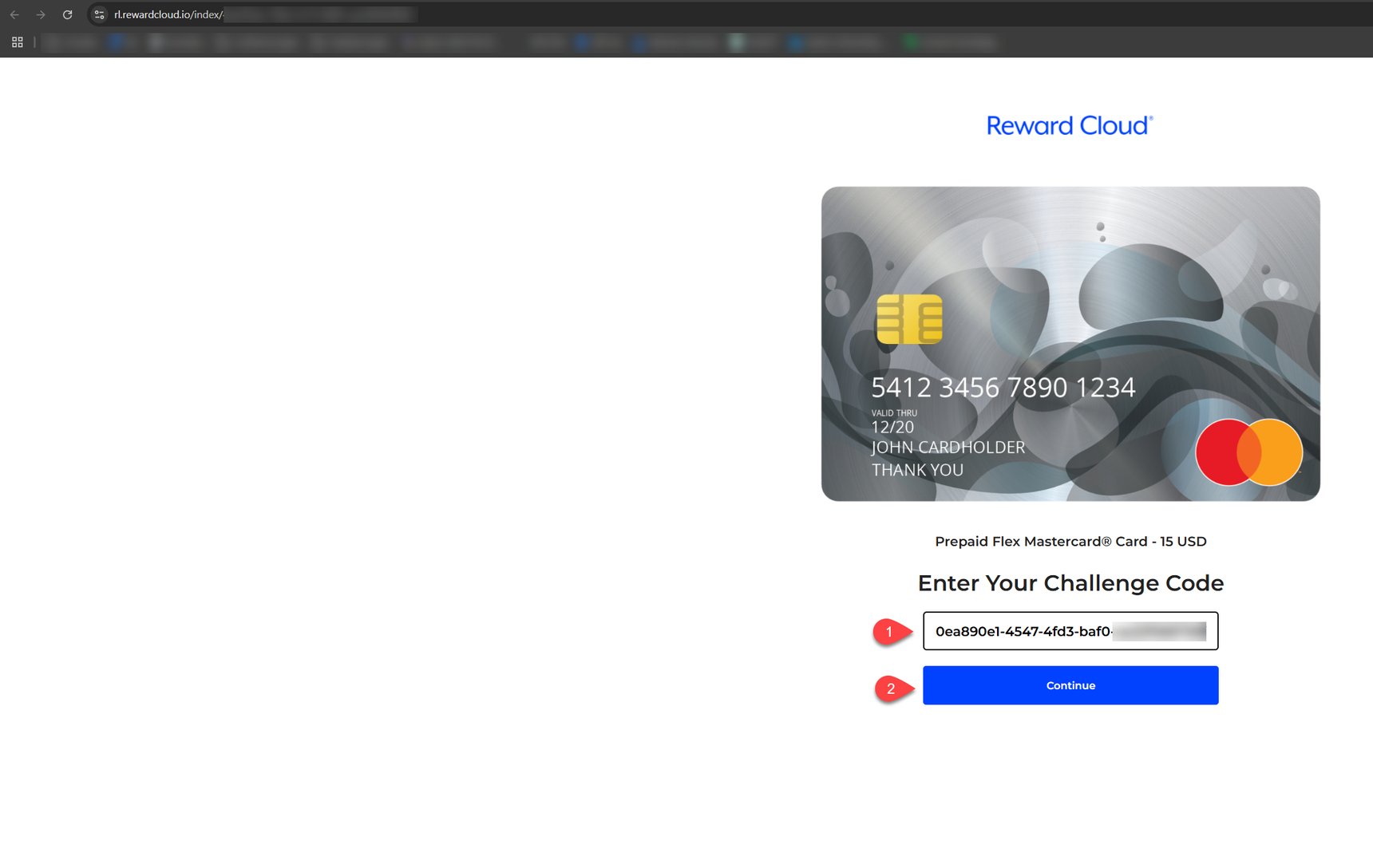 Claiming Your Prepaid Master Card