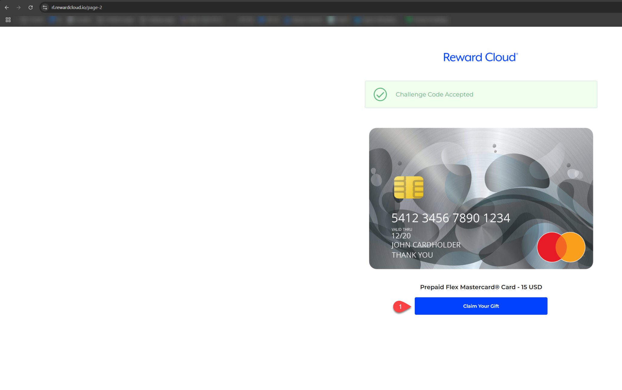 Claiming Your Prepaid Master Card