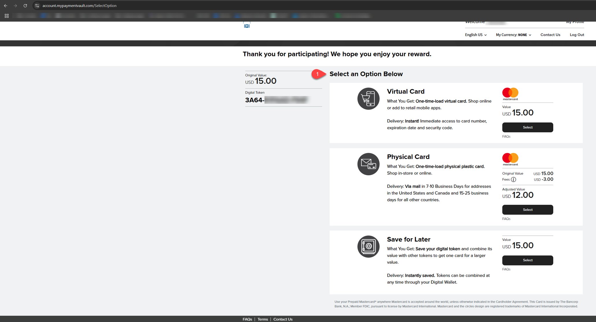 Claiming Your Prepaid Master Card