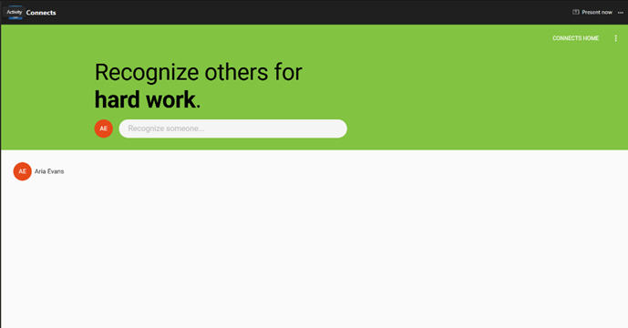 Sending Recognition from Teams